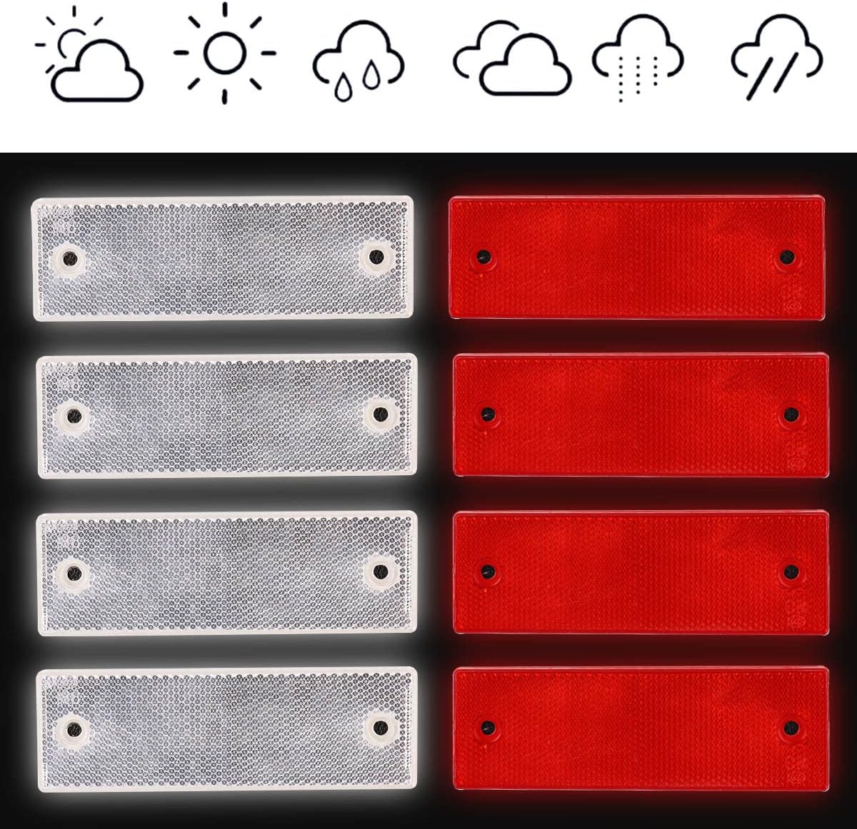 NA 20 x Trailer Rectangular Reflectors Reflective Rectangular for Gate ...
