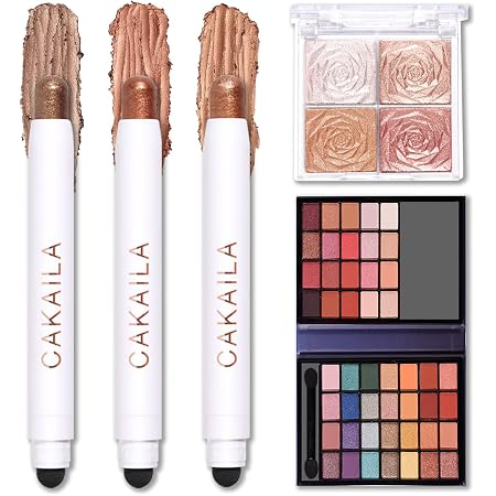 Amazon.com : Eyeshadow Stick and Eyeshadow Palette Set, Includes 3 ...
