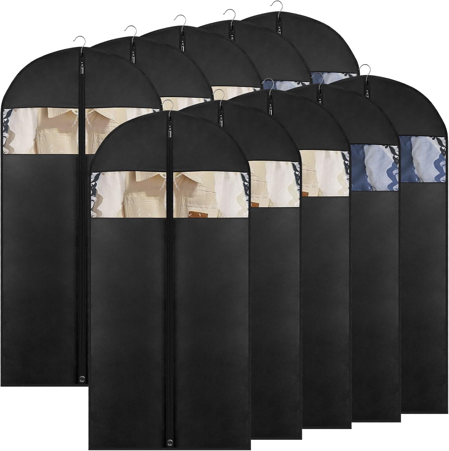 Amazon.com: Moucas 50" Black Garment Bag, Mens Suit Bags for Closet ...