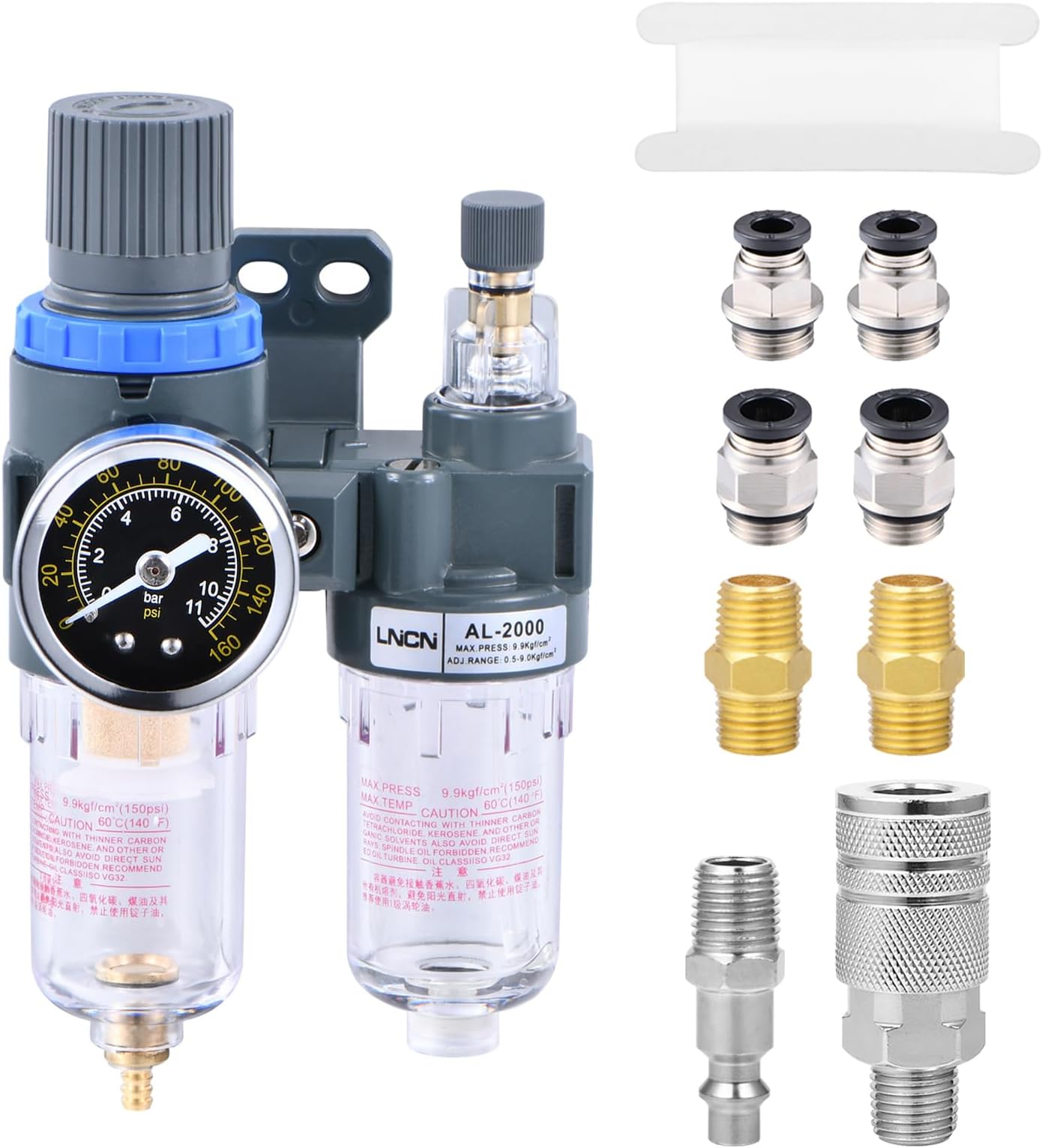 HEAVY DUTY INDUSTRIAL RATED 3 STAGE COMBINATION FILTER REGULATOR ...