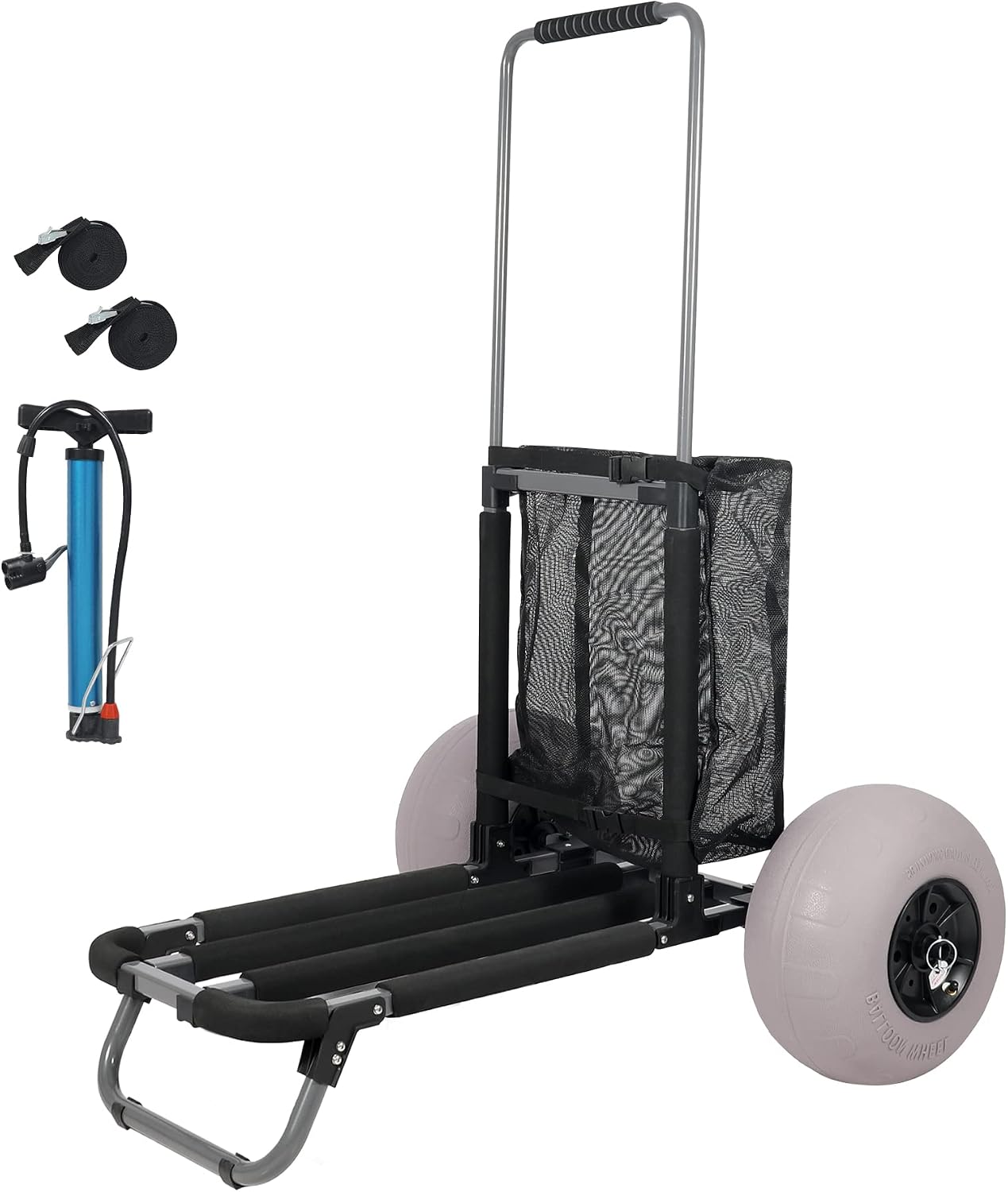 Amazon.com : Playinyard Folding Beach Cart with Balloon Wheels for Sand ...