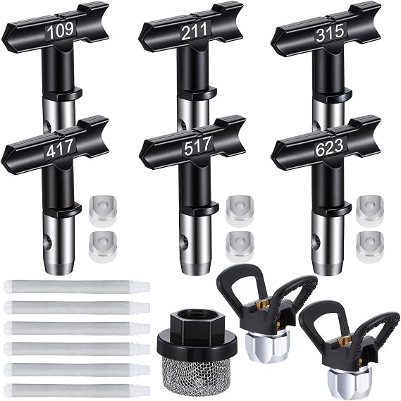 Amazon.com : 15 Pieces Graco Spray Tips Airless Paint Sprayer Tips Set ...