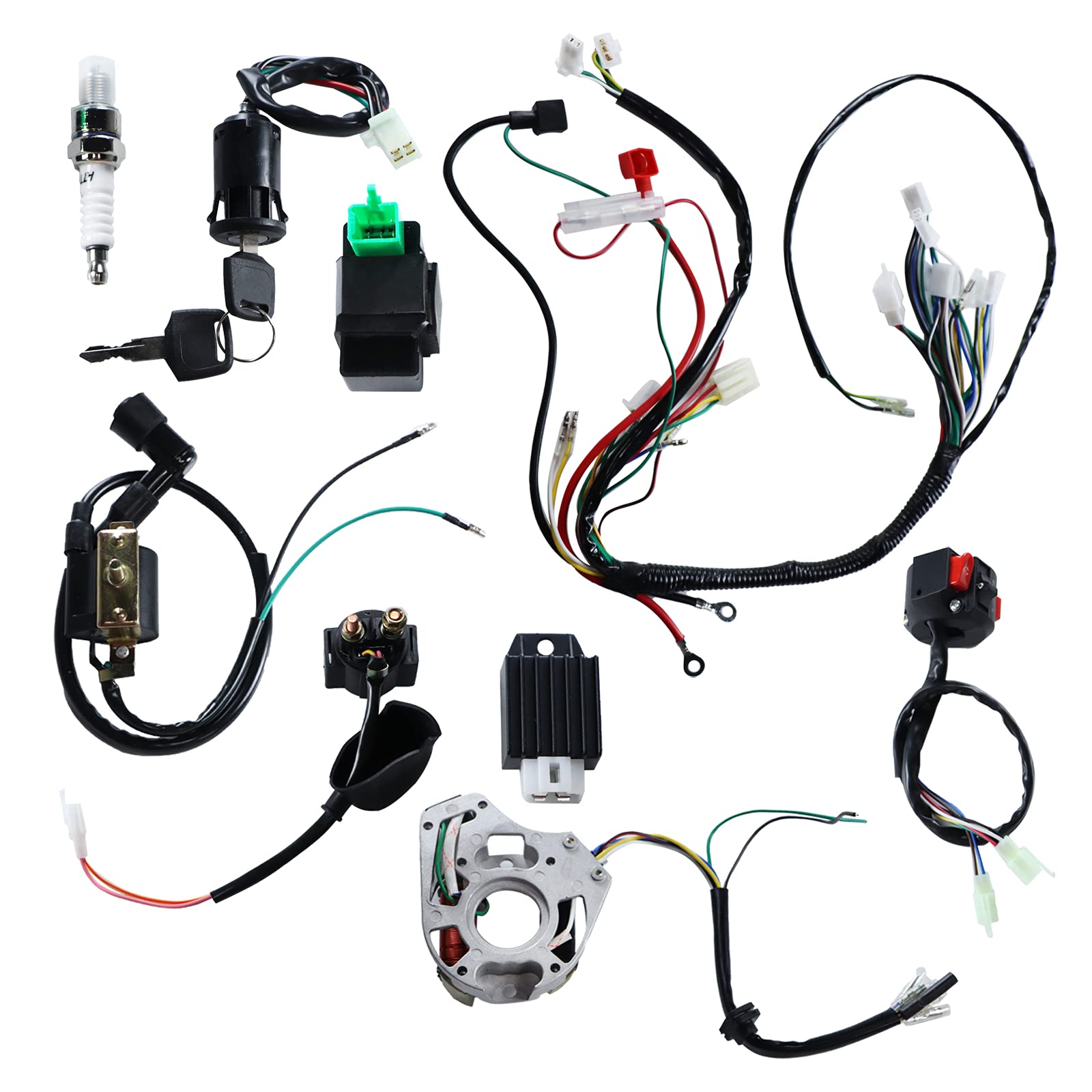 Snapklik.com : Complete Electrics Stator Coil CDI Wiring Harness ...