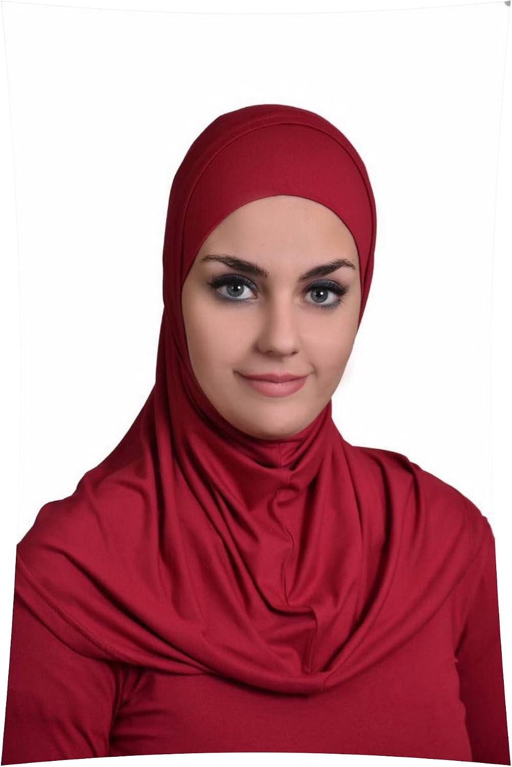 Teal Al Ameera Muslim Hijab Cotton Amira 2 Piece Hood & Hijab Tube ...