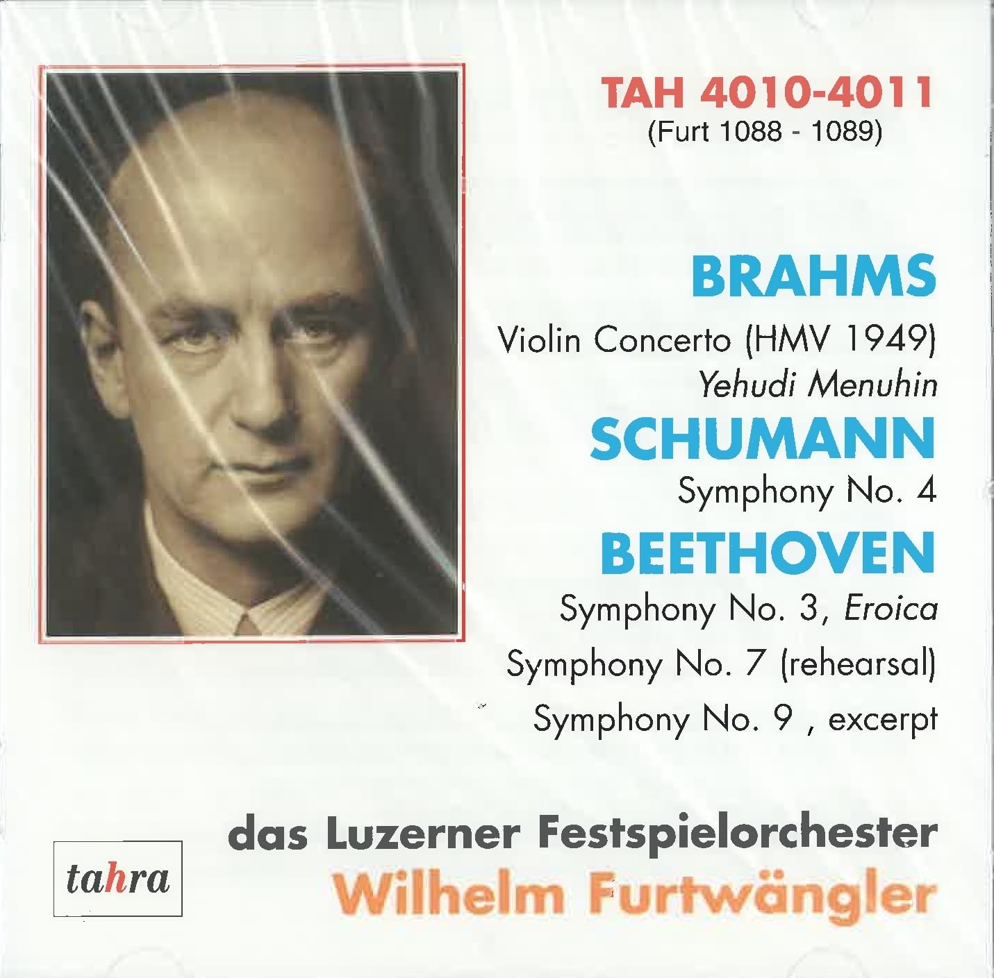 Yehudi Menuhin, Beethoven, Brahms, Schumann, Wilhelm Furtwangler, Philharmonia Orchestra ...