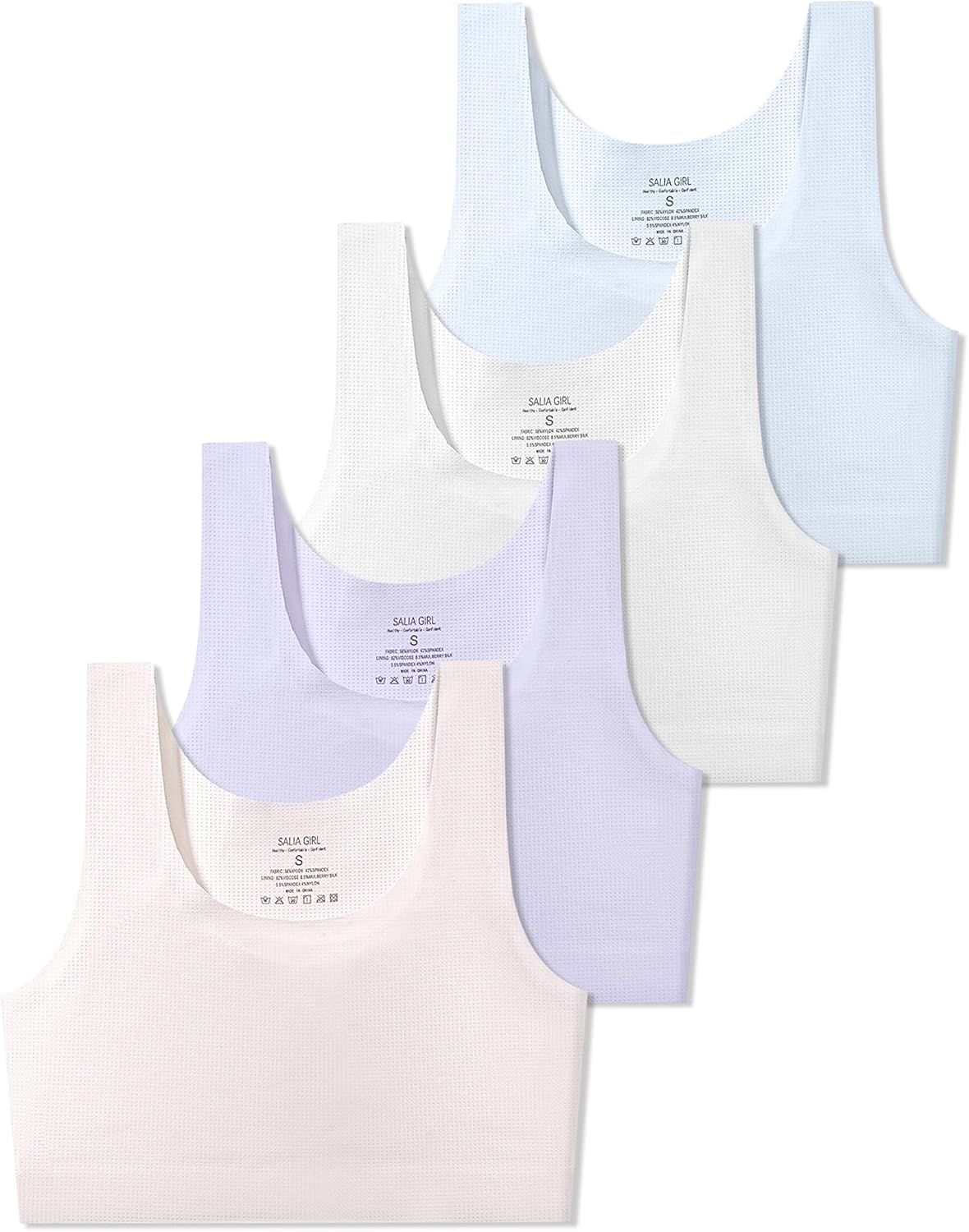 Amazon.com: SALIA GIRL Starter Bras for Kids 7-11 Seamless Training Bra ...