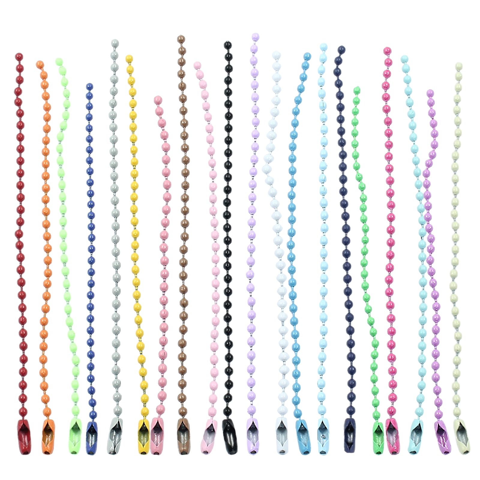Amazon.com: Piutouyar 100 Pcs Colored Ball Beads Chain, Metal Hanging ...