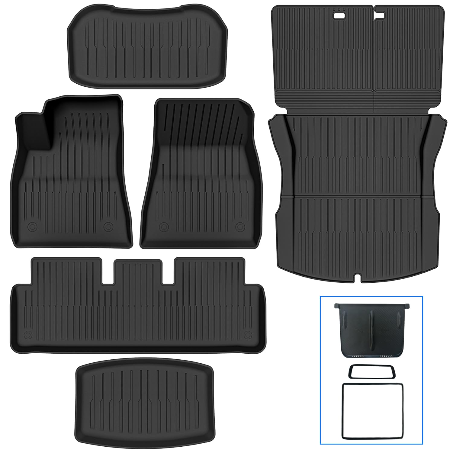 Model 3?2024? Floor Mats, Customized for All-Weather TPE Cargo Gasket ...