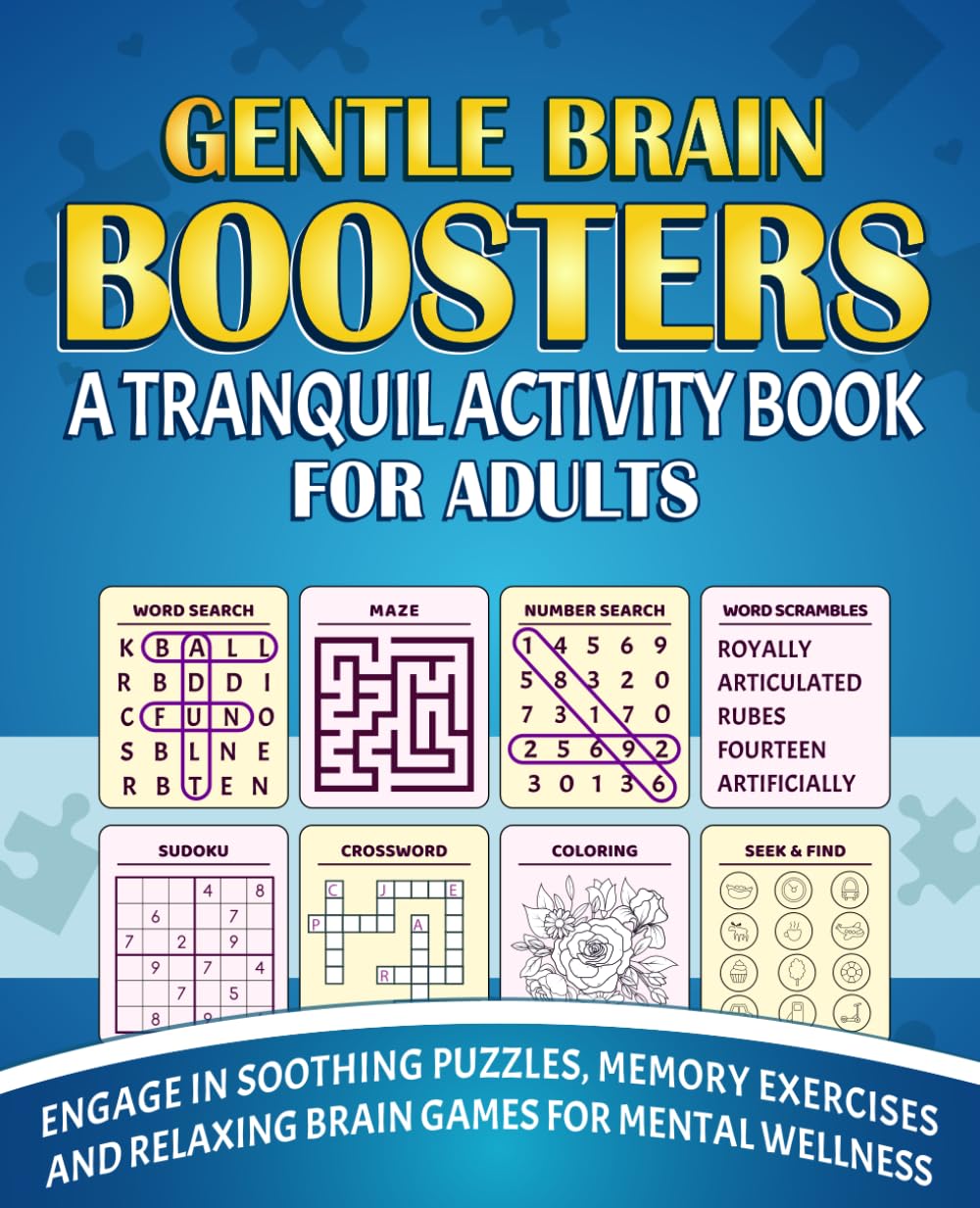 Amazon.com: Gentle Brain Booster, Activity Book For Adults And Seniors ...