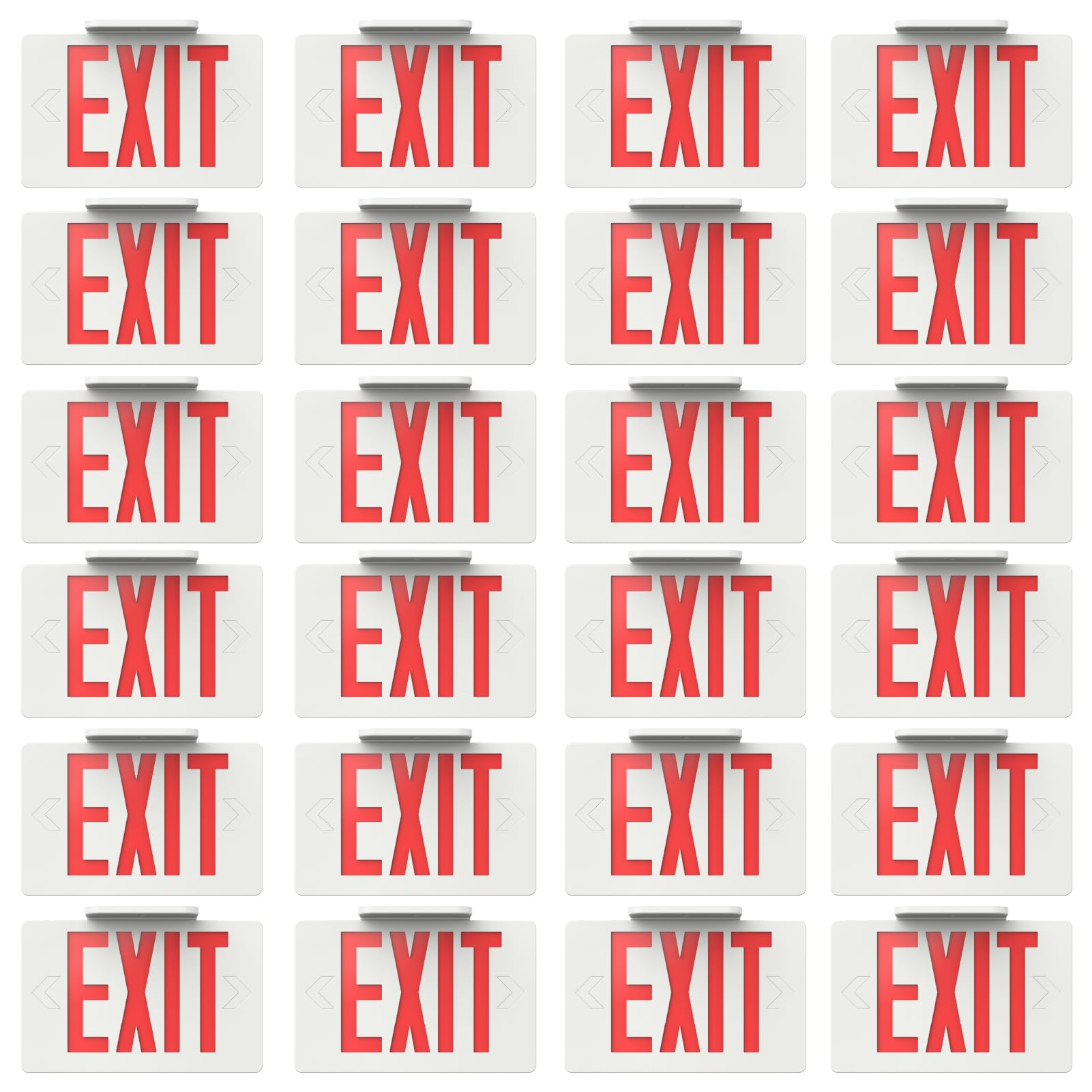 Sunco 24 Pack LED Exit Sign with Emergency Light, Commercial Grade ...