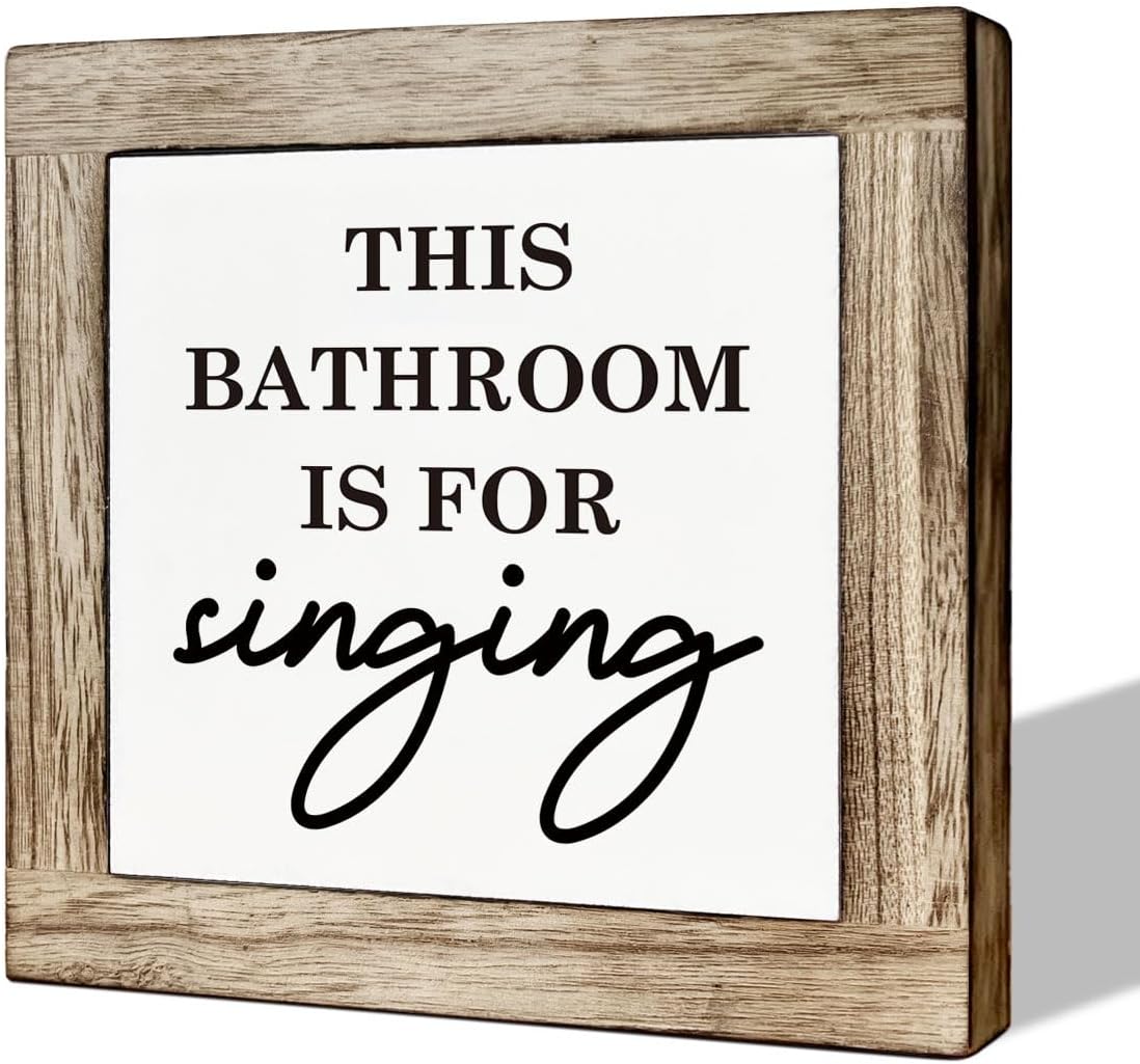 Amazon.com: Bathroom Decor, Funny Bathroom Decor Sign, This Bathroom ...