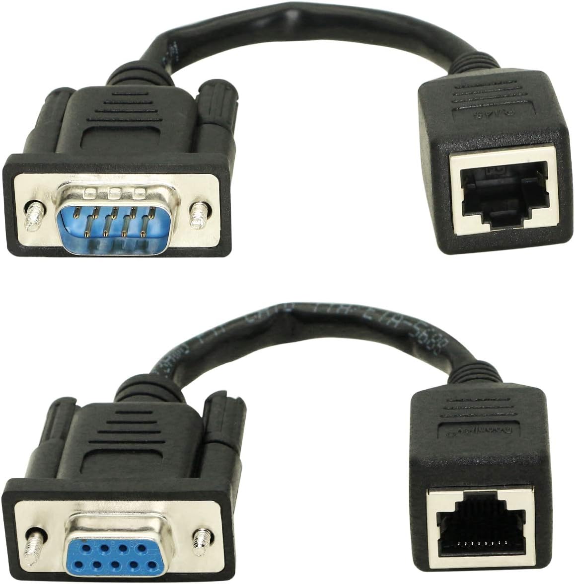 DB9 RS232 to RJ45, DB9 9-Pin Serial Port Female&Male to RJ45 CAT5 CAT6 ...