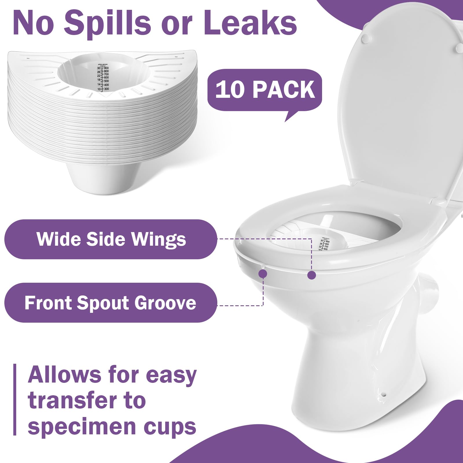 Snapklik.com : TrelaCo 10 Pcs Urine Collection Hat For Toilet Stool ...