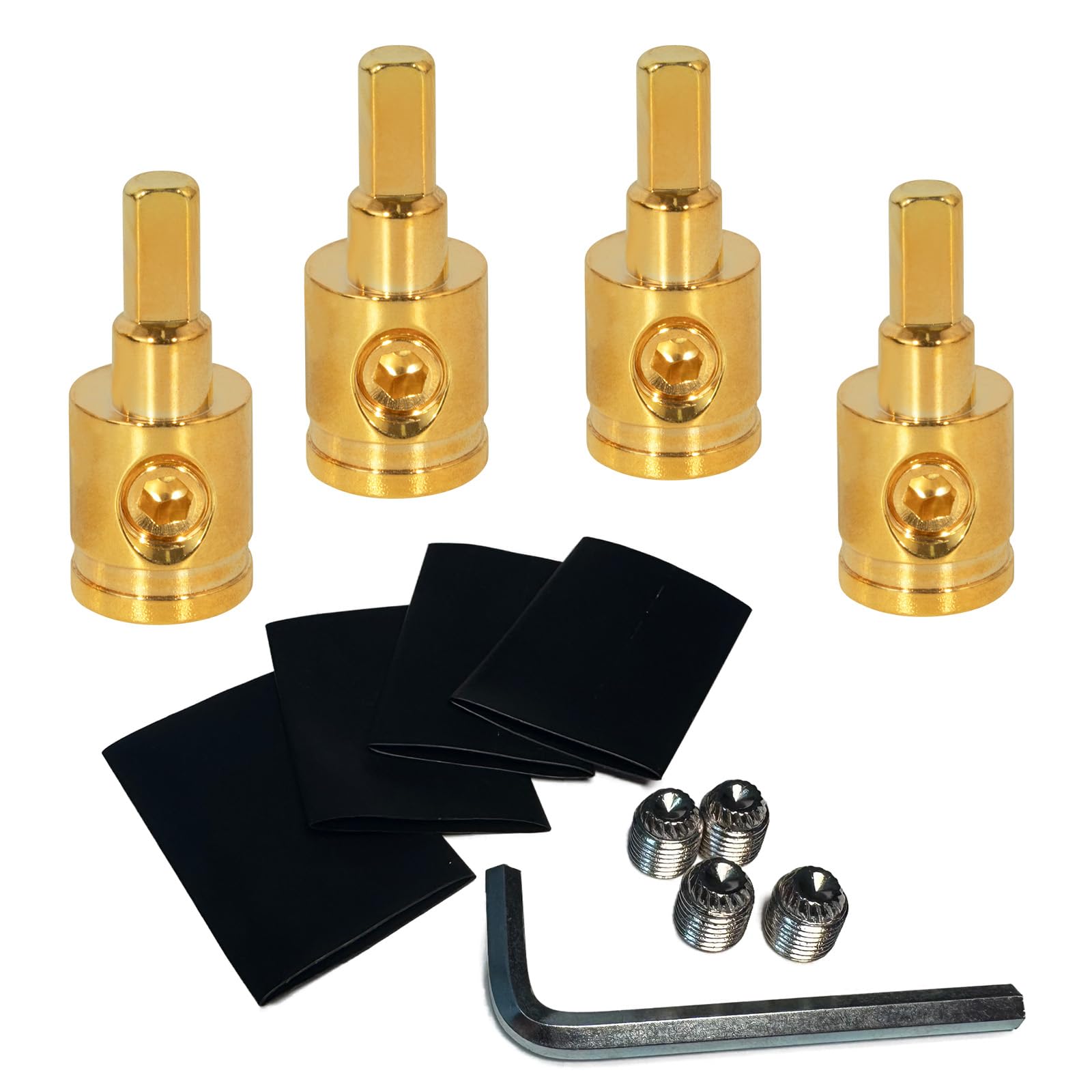 Amazon.com: 4-Pack Amp Input Reducer from 0 Gauge to 4 Gauge with Hex ...