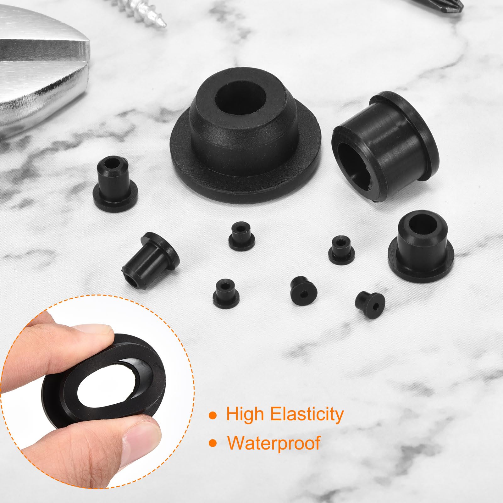 Snapklik.com : Uxcell 26Pcs Rubber Grommets 3/16"