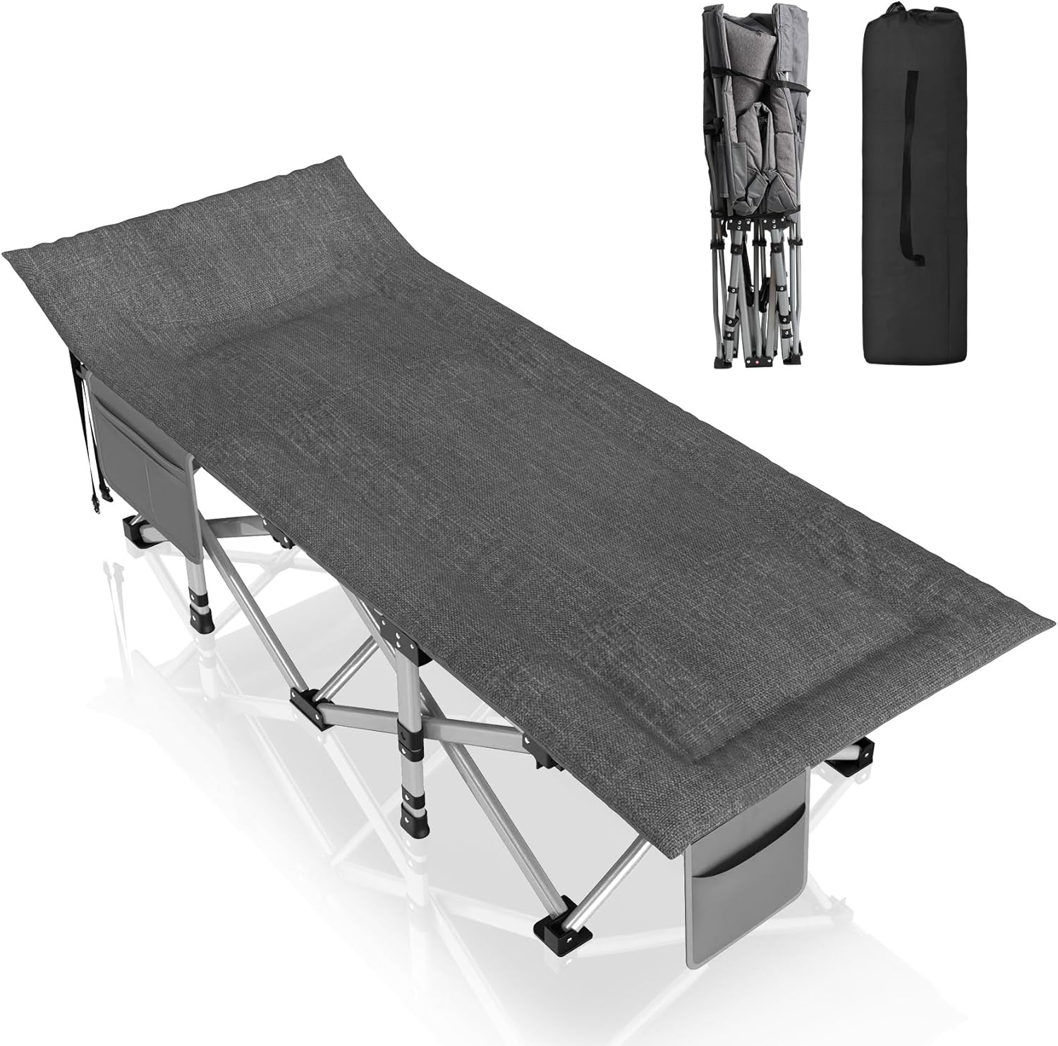 Amazon.com: Suteck Camping Cot, Sleeping Cot Bed for Adults Portable ...