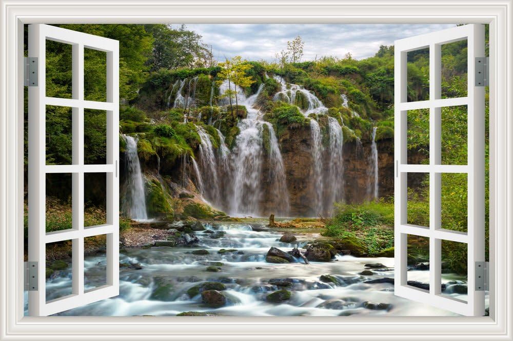 Amazon.com: Removable Wall Murals Peel and Stick Waterfalls Stickers ...