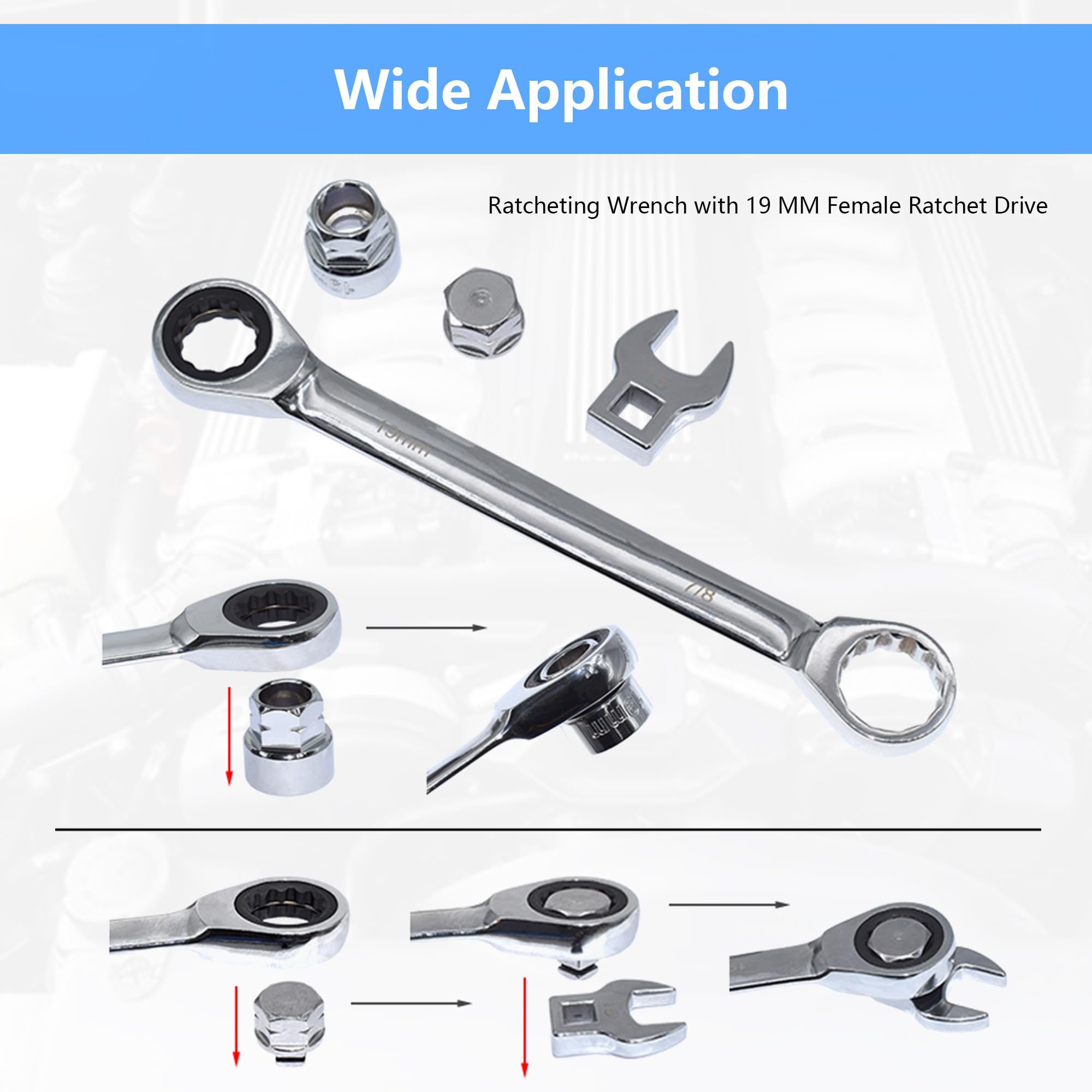 Snapklik.com : Yuesstloo 15pcs Universal Ratcheting Serpentine Belt ...