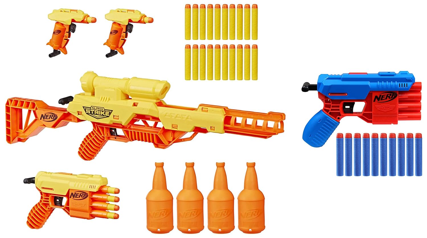Nerf Alpha Strike Battalion Set&Nerf Alpha Strike Fang Qs-4 Toy Blaster ...