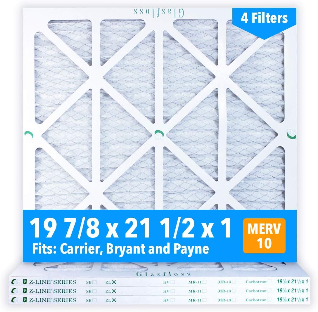 Glasfloss 19-7/8 x 21-1/2 x 1 Air Filters (Case of 4), MERV 10, Pleated ...