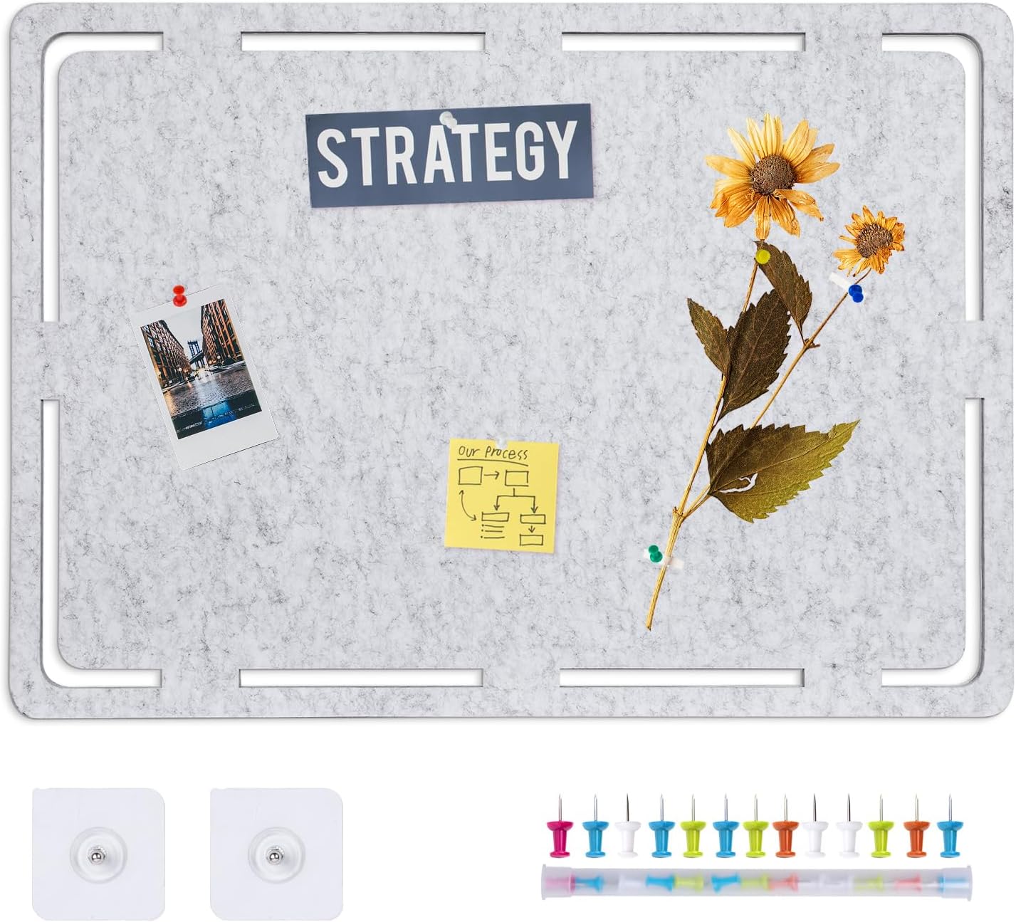 MAKELLO Large Pin Notice Boards for Offices, Home, Kitchen, Bedrooms ...