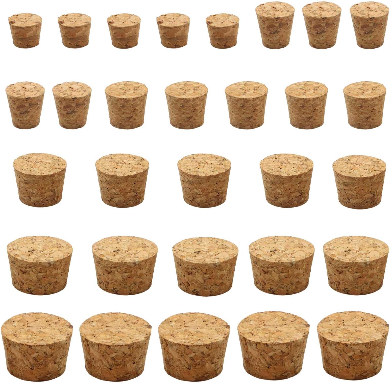 Amazon.com: Jetec 100 Pack Assorted Cork Stoppers Different Sizes ...
