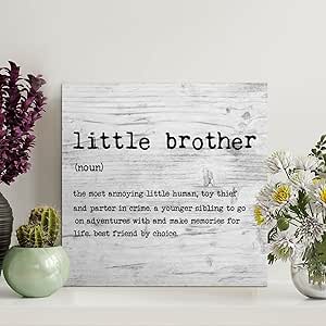 Amazon.com: Little Brother Definition Wood Signs Little Brother ...