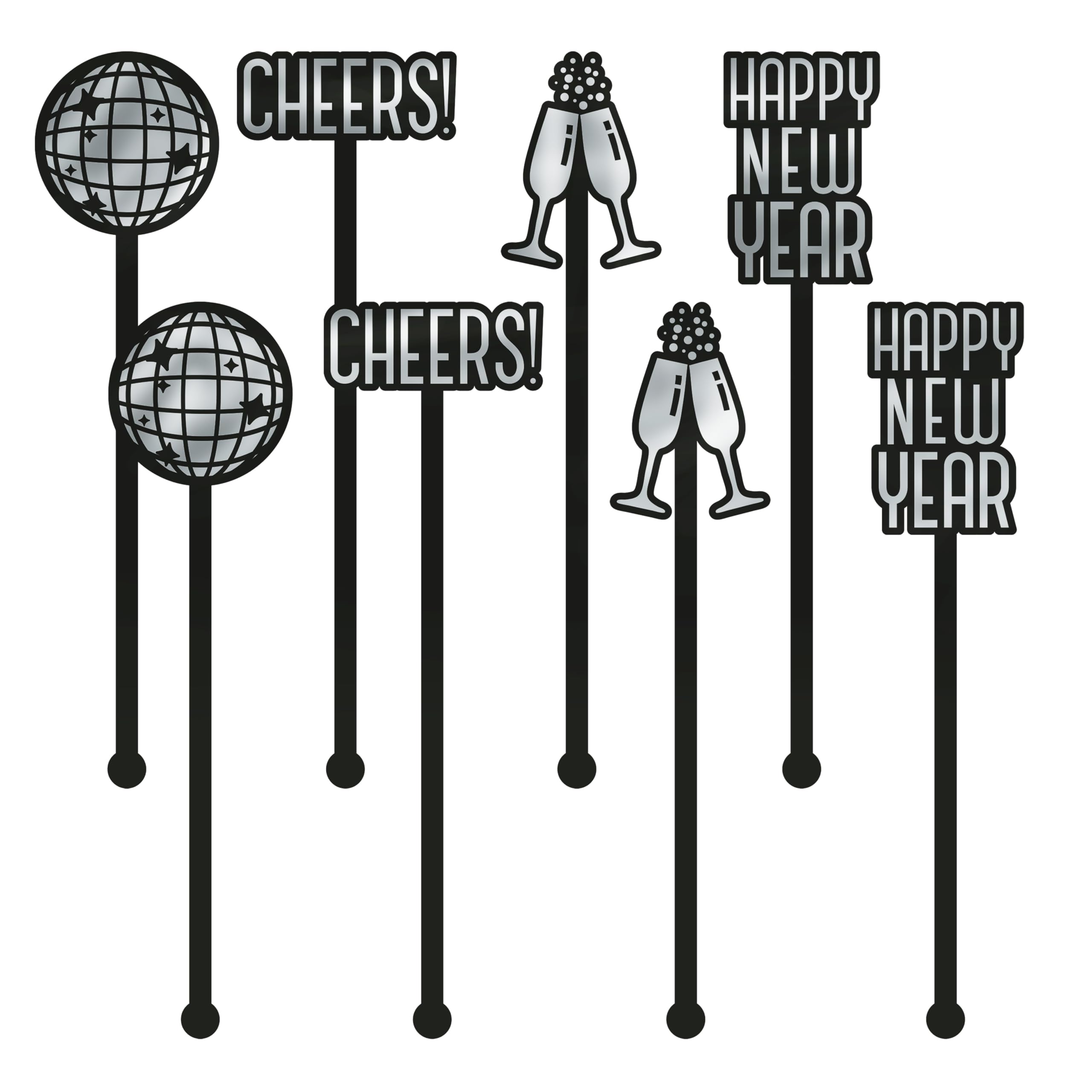 Amazon.com | Coffee and Cocktail Stirrers, Reusable Plastic Drink ...