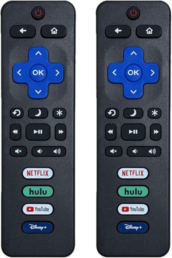 Amazon.com: (Pack of 2) Replacement for Roku-TV-Remote-Control, for TCL ...