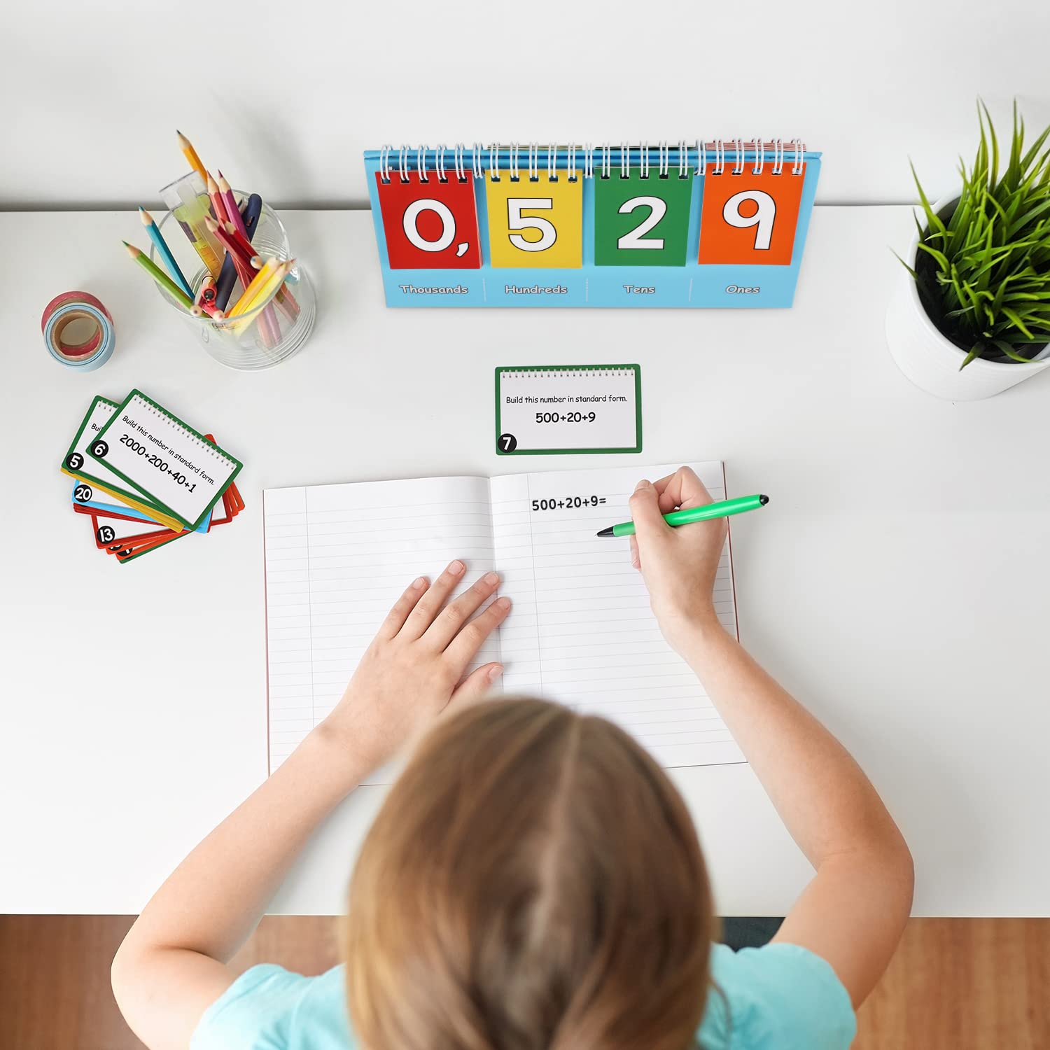 Homeschool Essentials Aizweb Place Value Flip Chart - Double-Sided Math ...