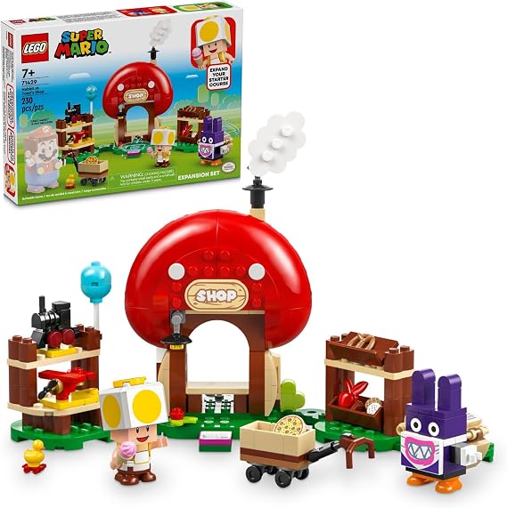 Amazon.com: LEGO Super Mario Nabbit at Toad’s Shop Expansion Set, Build ...