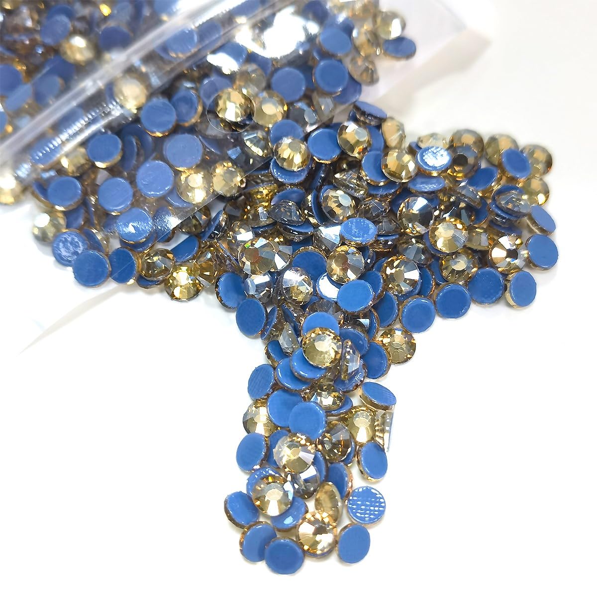 Amazon.com: qiipii 1600pcs SS20 Champagne Golden Hotfix Rhinestones 5mm ...