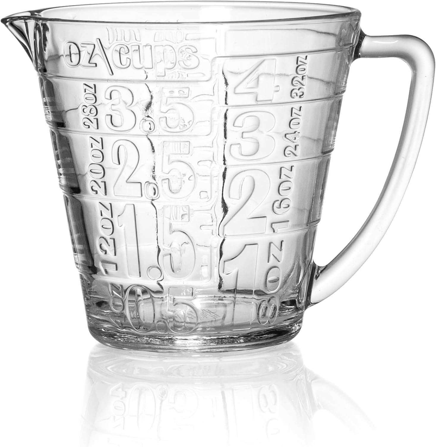 Amazon.com: Premium Quality Glass Measuring Cup With Large Handle - 32 ...