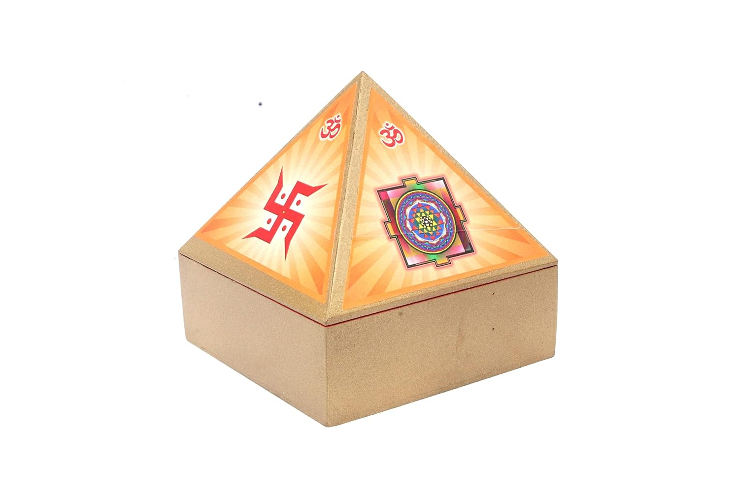 Buy Jet Unique Pyramid Wooden Box with Mirror and Shree Yantra Stickers ...