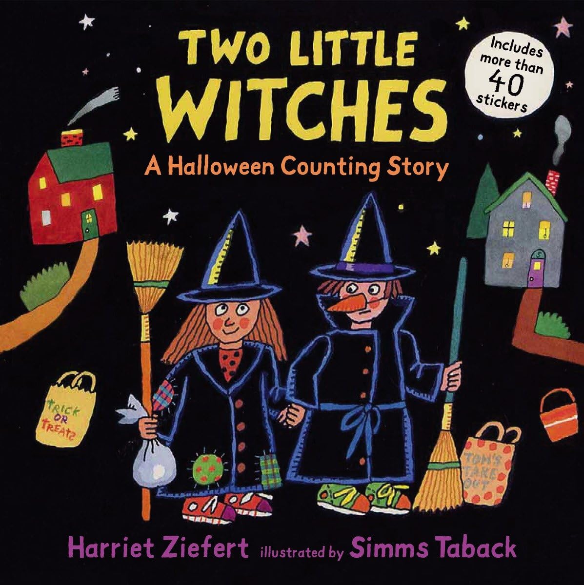 Amazon.co.jp: Two Little Witches: A Halloween Counting Story Sticker ...