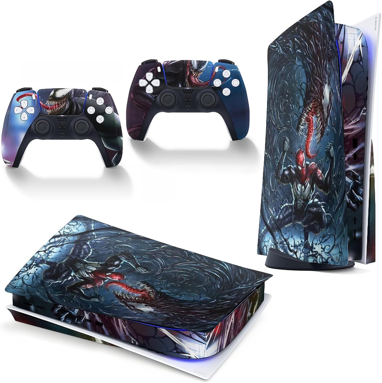 Amazon.com: Vinyl Skins for PS5 Disc Version Console and Controller ...