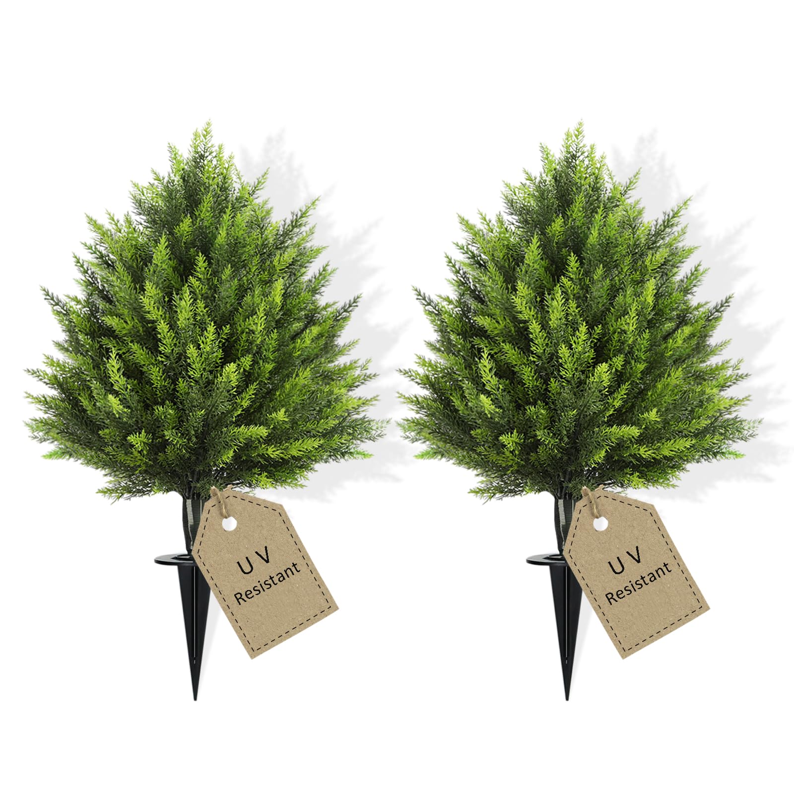 Snapklik.com : HMASYO 30" Artificial Cedar Topiary Ball Trees