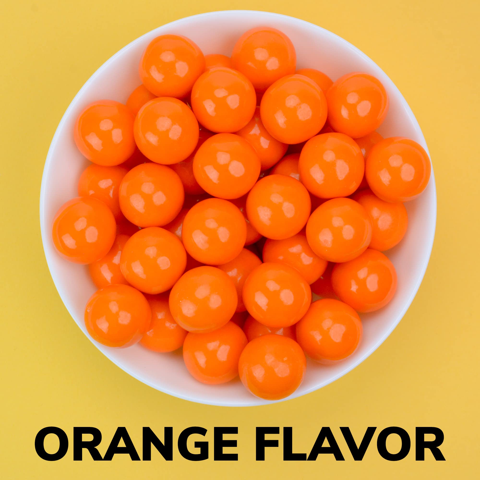 Snapklik.com : Gumballs For Gumball Machine - 1 Inch Large Gumballs - Orange Flavored Bubble Gum ...