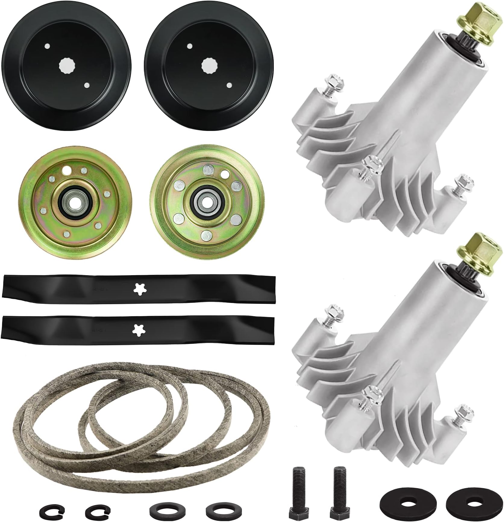 Amazon.com : Mower Deck Spindles Blades Rebuild Kit Fits for Husqvarna ...