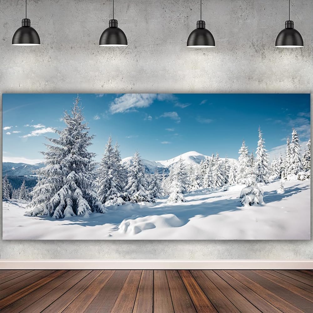 Amazon.com : DORCEV Winter Natural Landscape Photography Backdrop ...