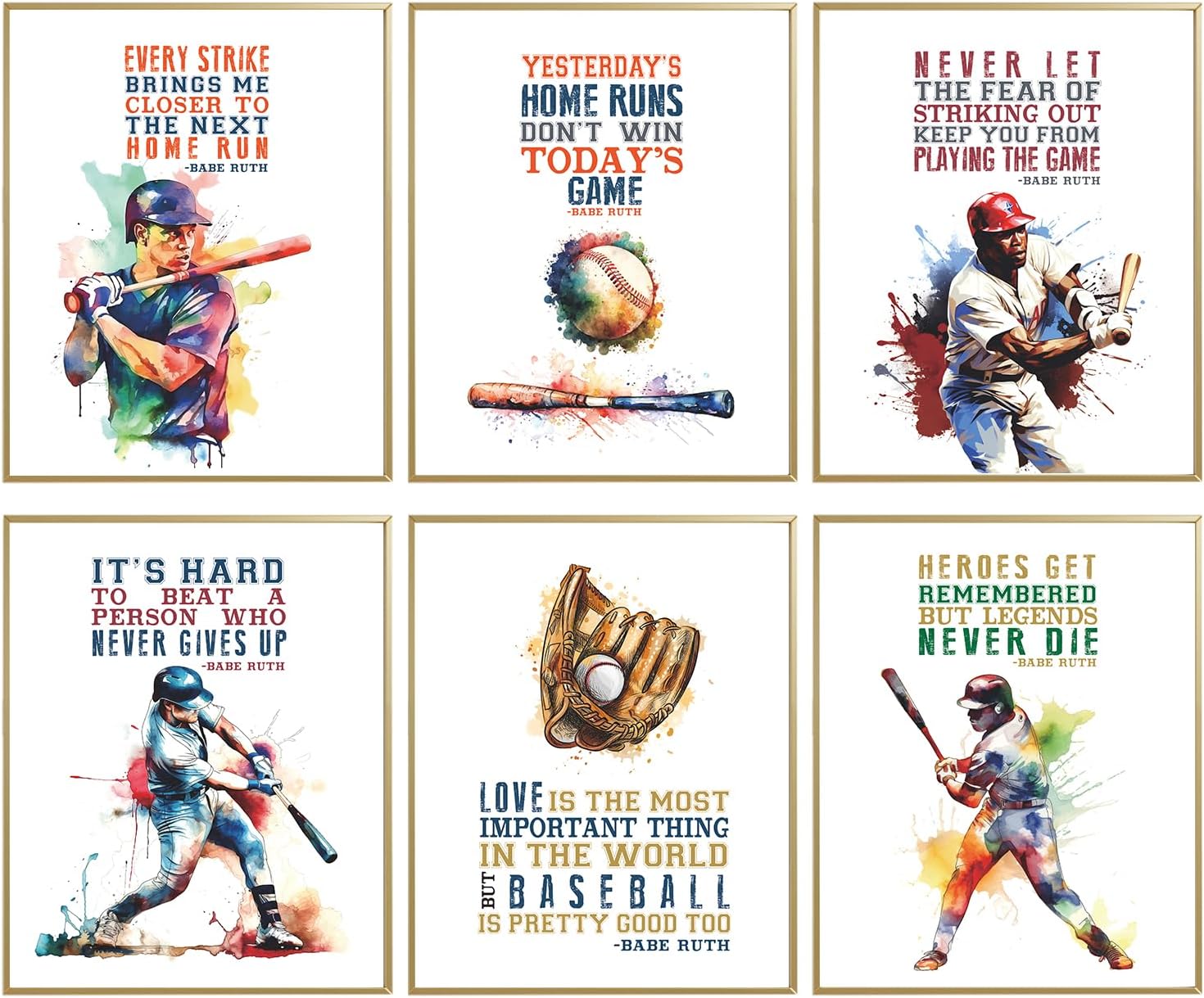 Amazon.com: Baseball Decor Boy Room Decor Metal Tin Sign, Baseball Wall ...