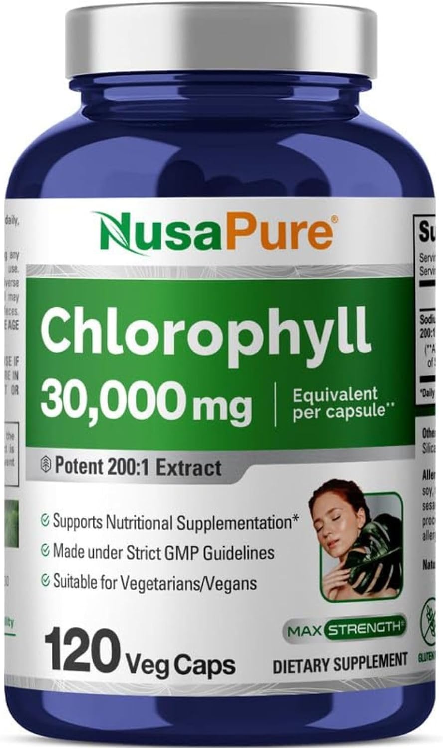 Chlorophyll Concentrate 400 mg 150 Vegetarian Caps (Non-GMO & Gluten ...