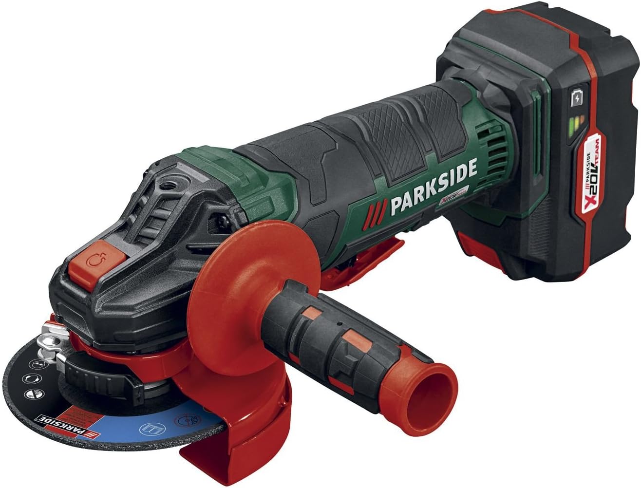 Parkside Angle Grinder PWSA 12 B1 with 2.0 Ah Battery, Fast Charger and ...
