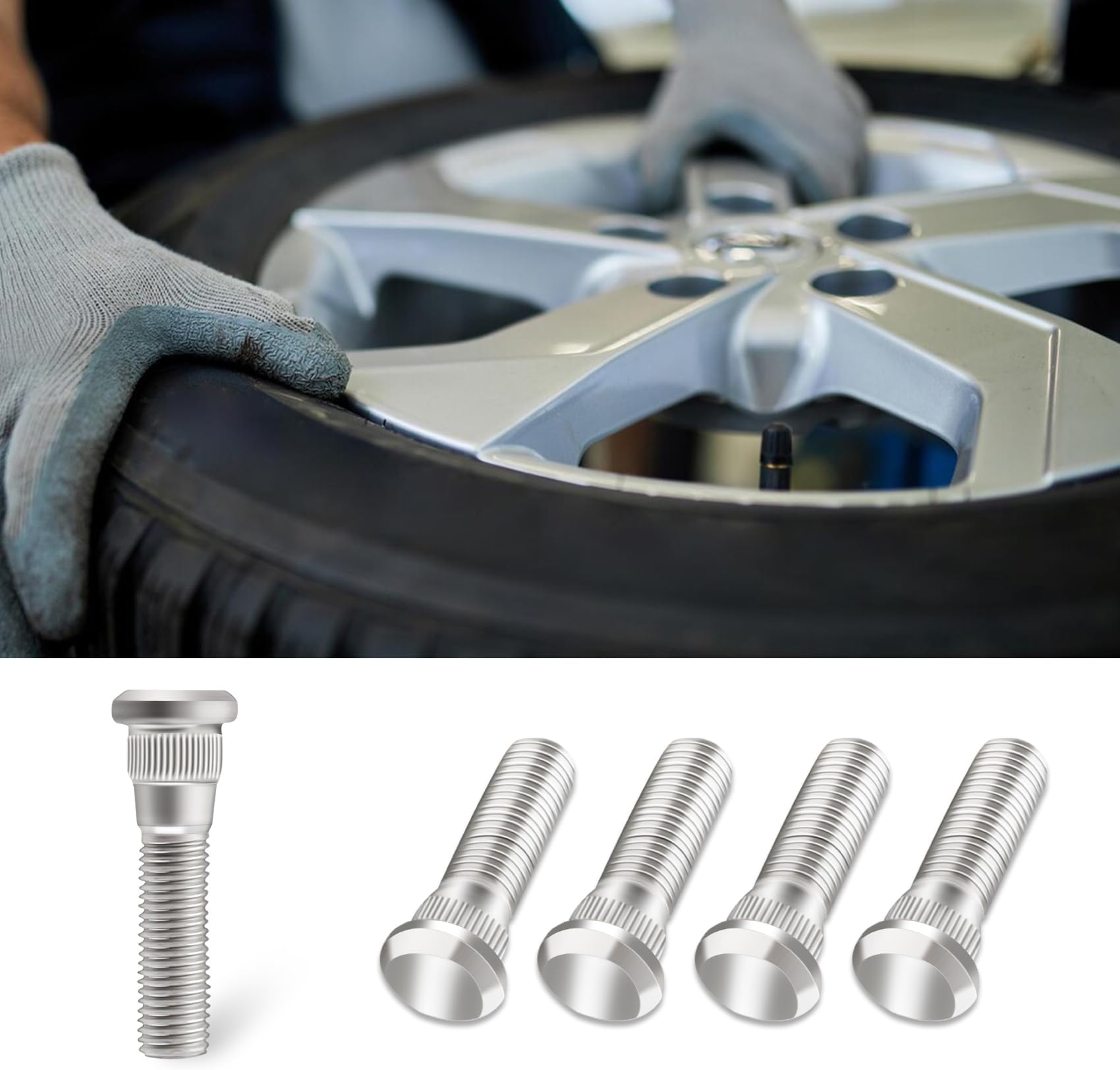Amazon.com: Kutyun 5Pcs Car Wheel Studs, 49mm Long & M12x1.5 Steel Lug ...