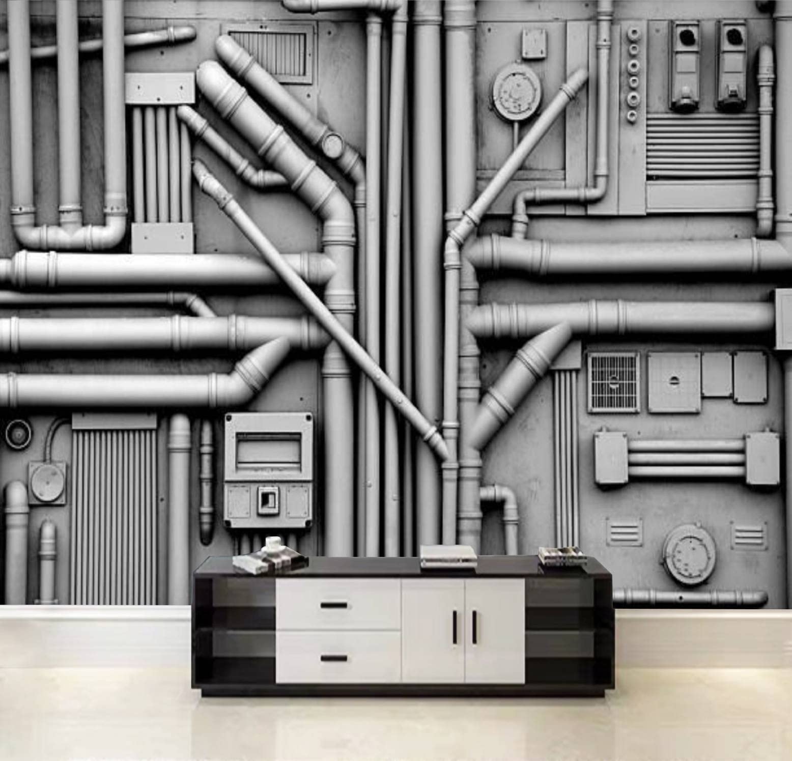 Plumbing Pipes Wallpaper