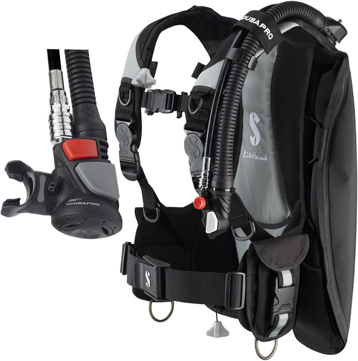Amazon.com : Scubapro Litehawk BC with Air 2 Alternate Air Aource ...