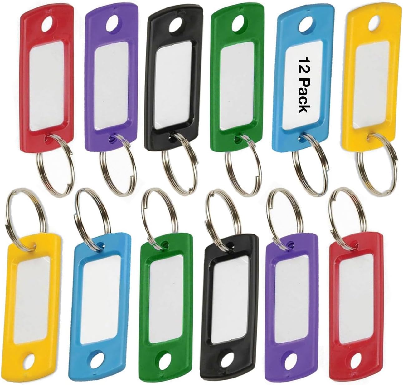Amazon.com : Lucky Line Flexible Colored Plastic Key Tag with 3/4 ...