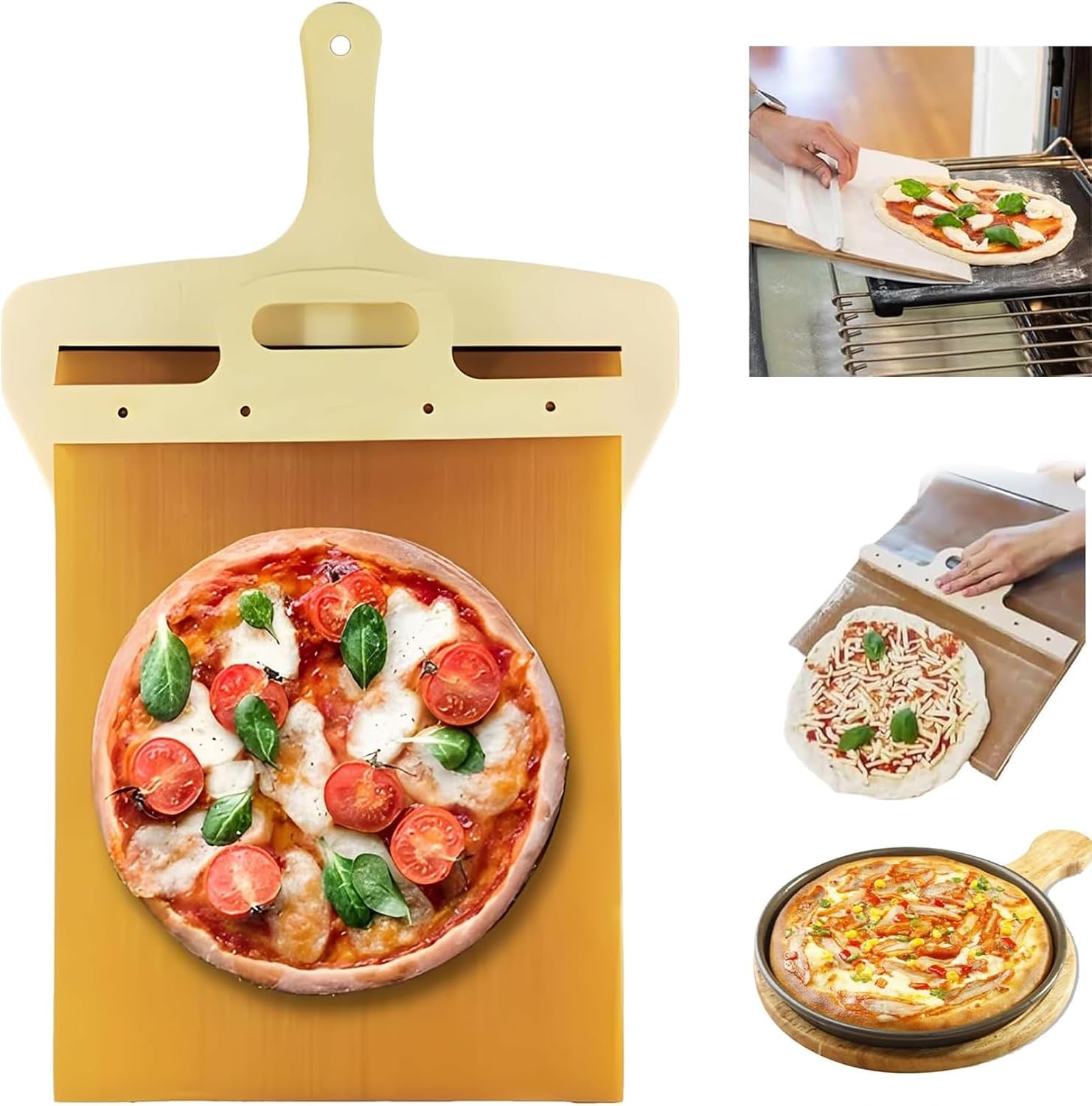Pala de pizza deslizante, pala de pizza de pala, la cáscara de pizza ...