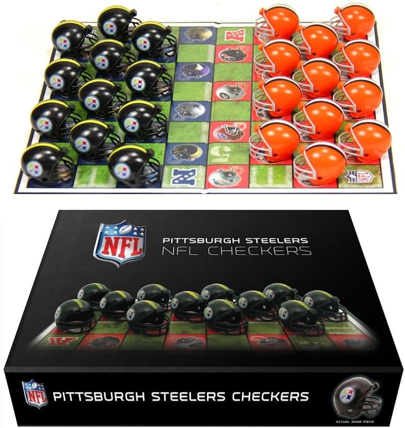 Amazon.com : Pittsburgh Steelers Checker Set : Checkers Games : Sports ...