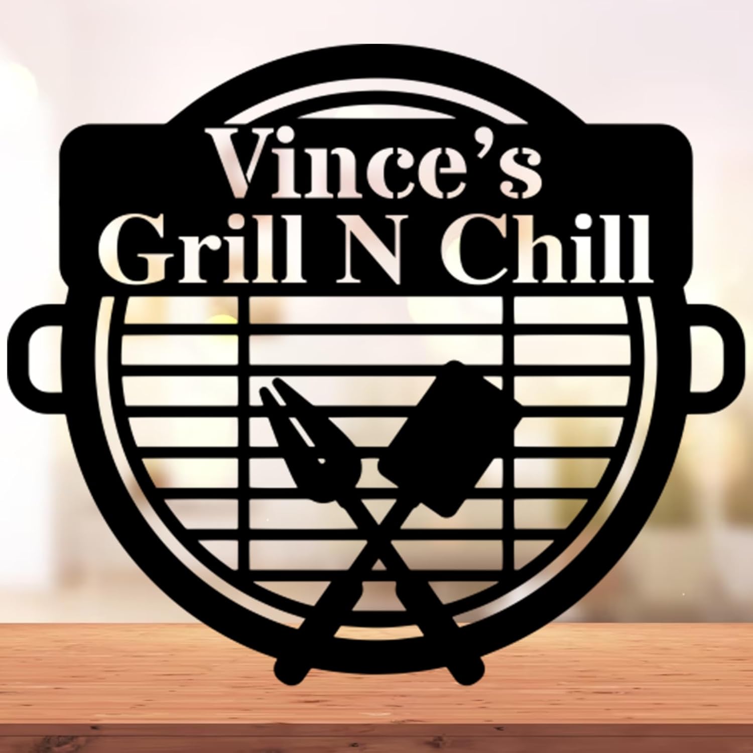 Amazon.com: Custom Name BBQ Metal Sign, Personalized Metal Bbq Sign Dad ...